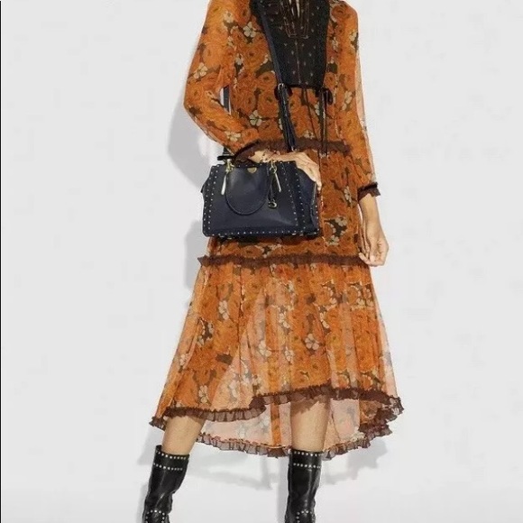 Coach | Bags | Coach Dreamer Border Rivets Mixed 3567 Leather Navygold ...